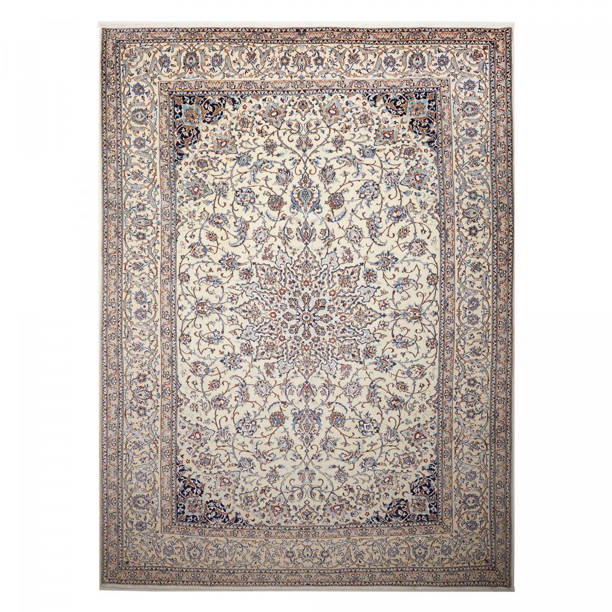 Authentique tapis d'Orient 167x212 noué main en laine et soie marron et ...