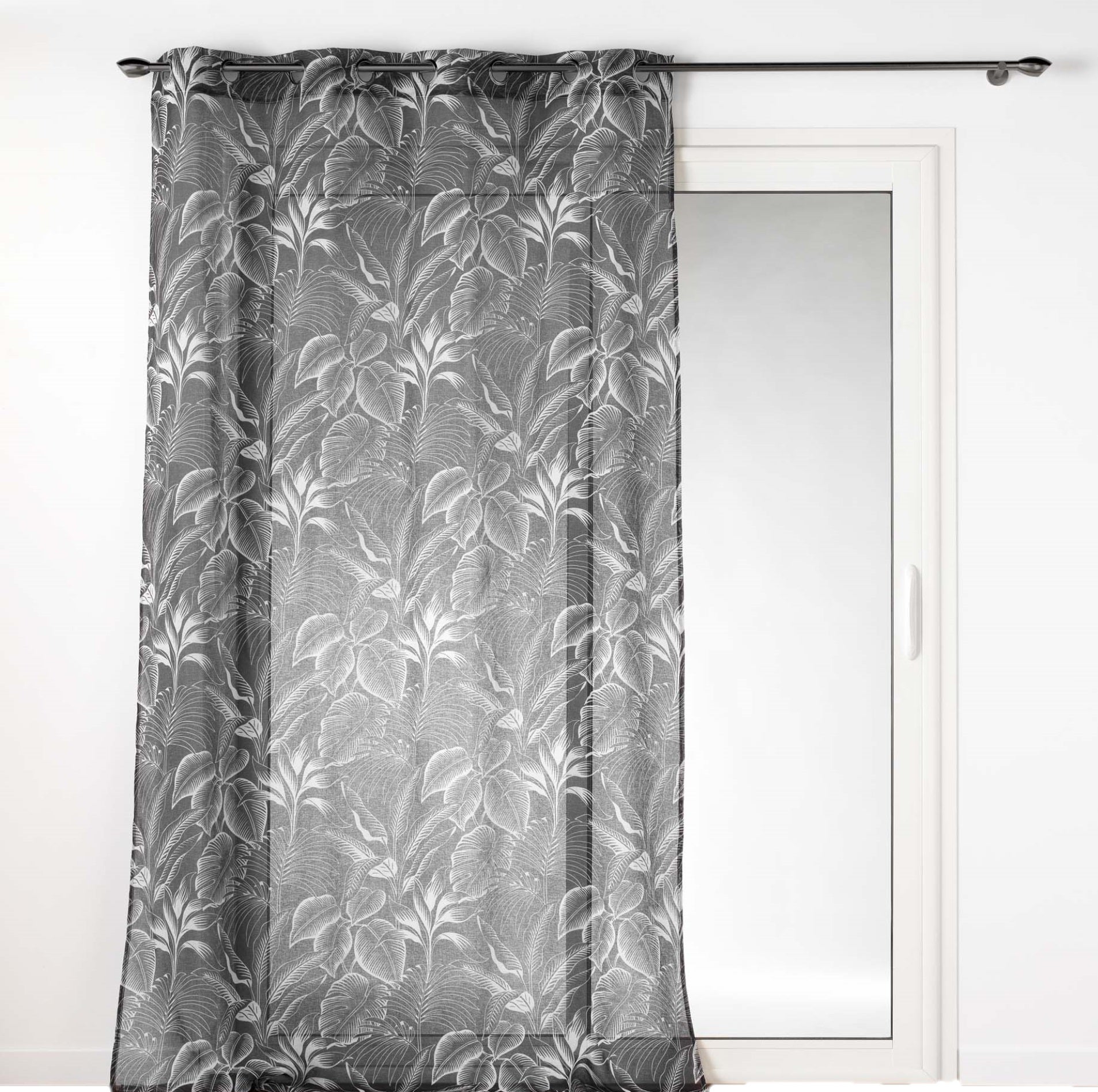 Rideau voile sable 140 x 240 cm Cabanas noir | Leroy Merlin