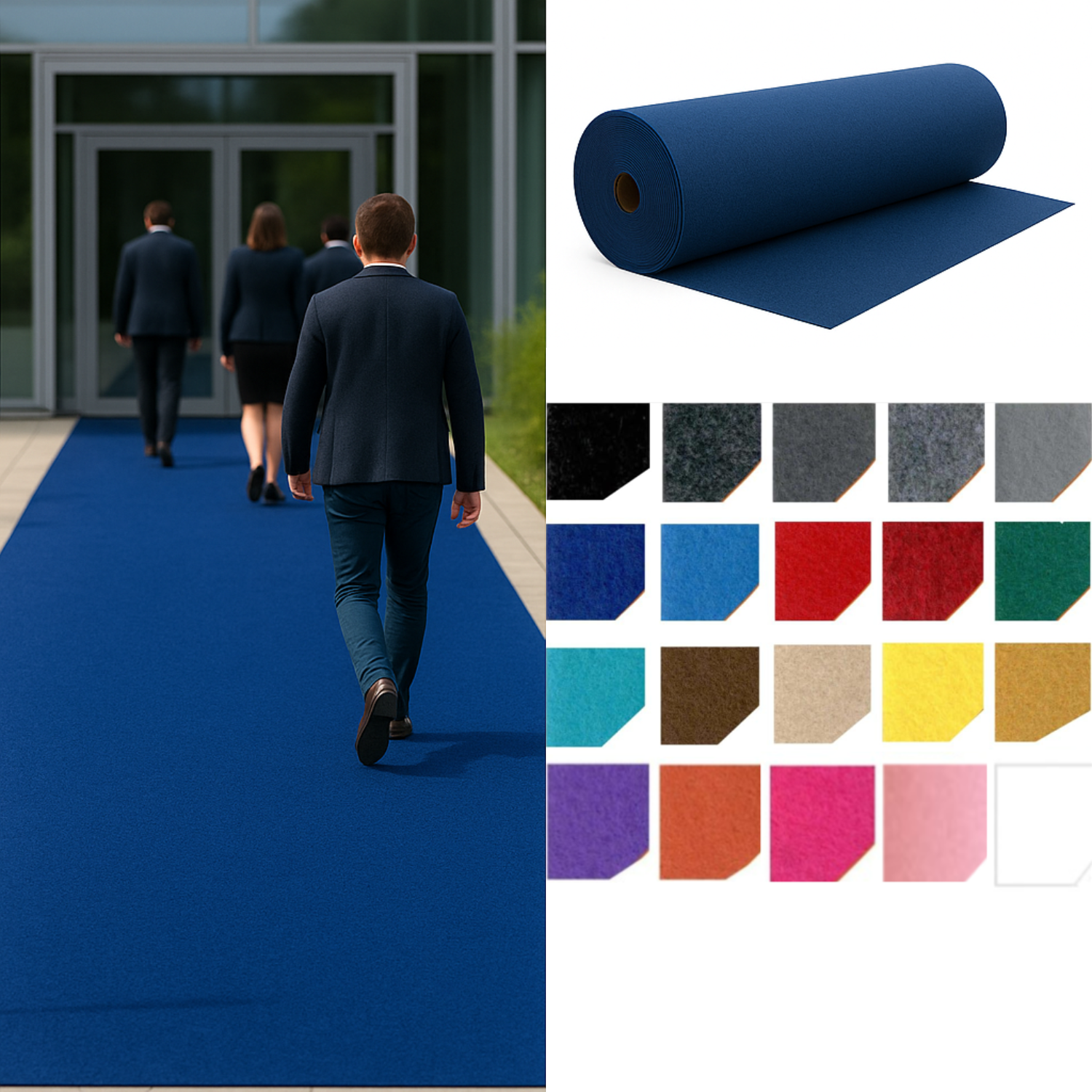 SERDECO | Rollo Moqueta Ferial | Azul Marino | 2 m de (ancho) x 5 m ...