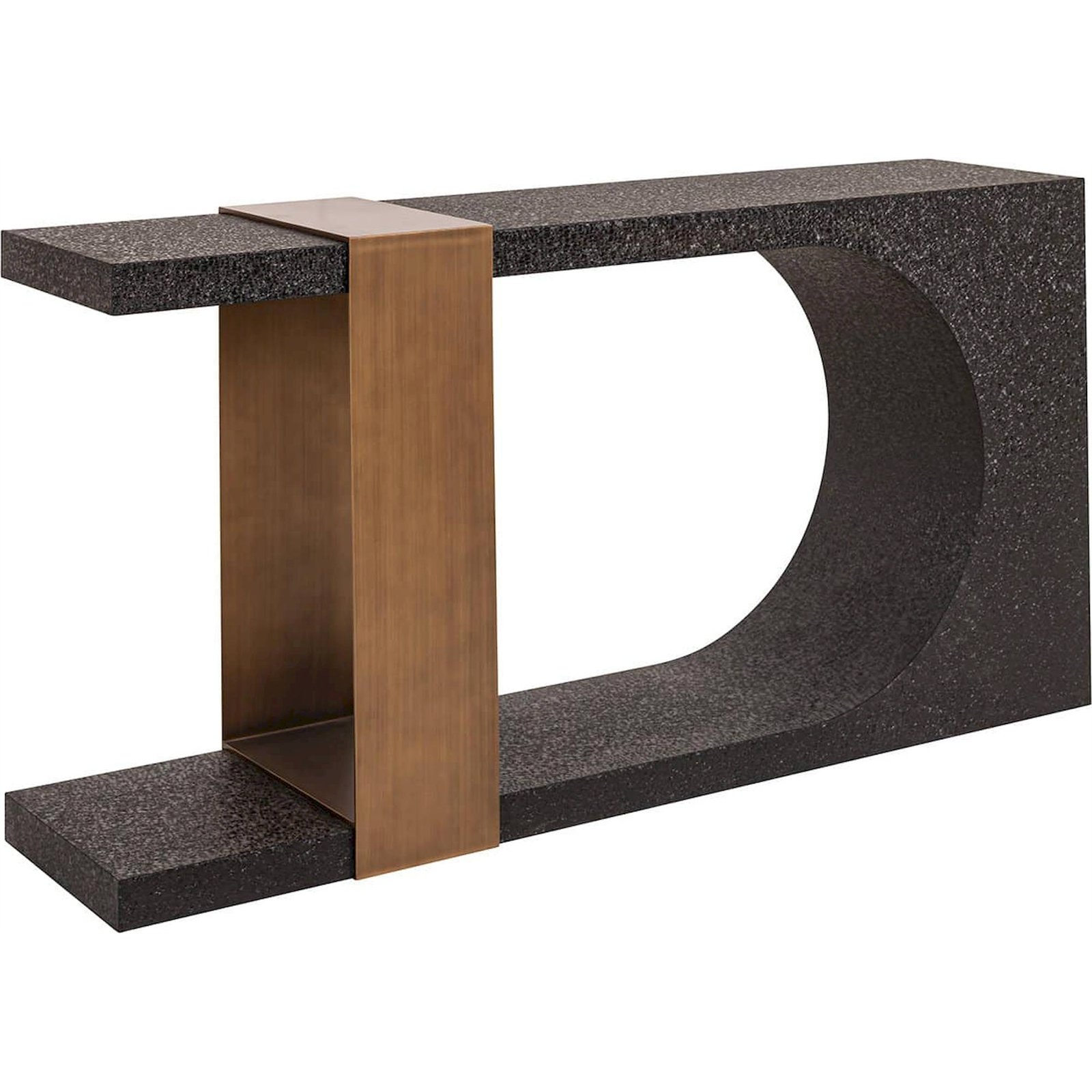 Console murale design noir et or en fer élégance contemporaine 150,00 x ...