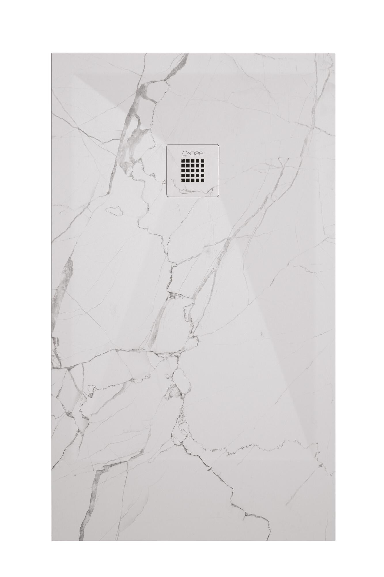 Ondée - Plato de ducha NOLA3 - 90x100 -Mármol blanco | Leroy Merlin