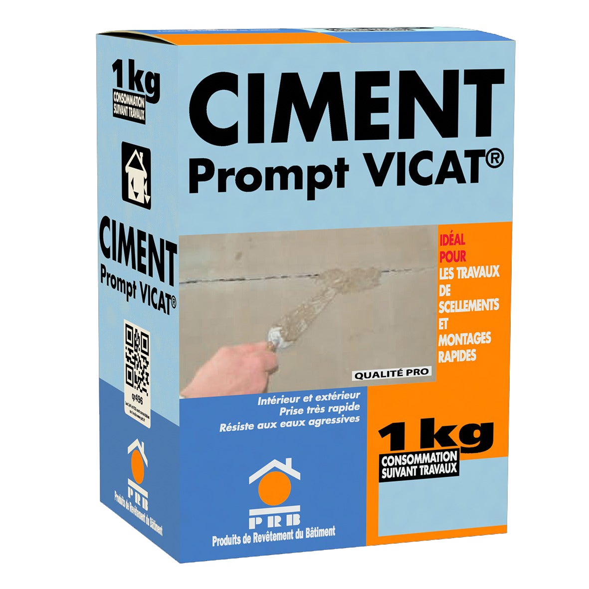 Ciment Prompt Naturel Vicat 1kg - Prise Ultra-Rapide, Haute Résistance ...