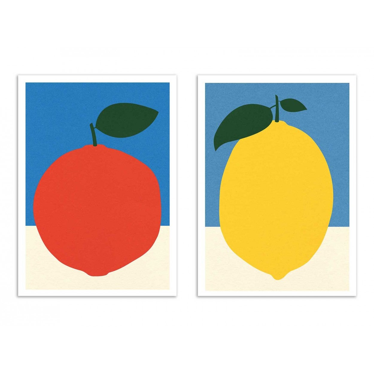 2 Art-Posters 30 x 40 cm - Duo Orange and Lemon - Rosi Feist - 30 x 40 ...