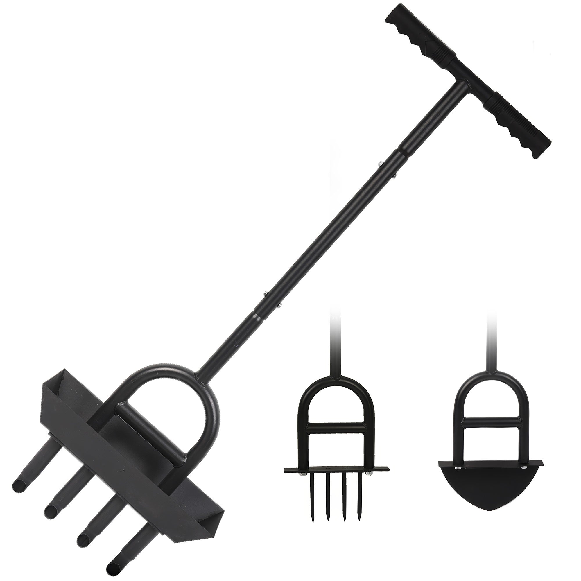 Aeroforge - Aérateur manuel 3 en 1 pour pelouse avec aérateur à 4 ...