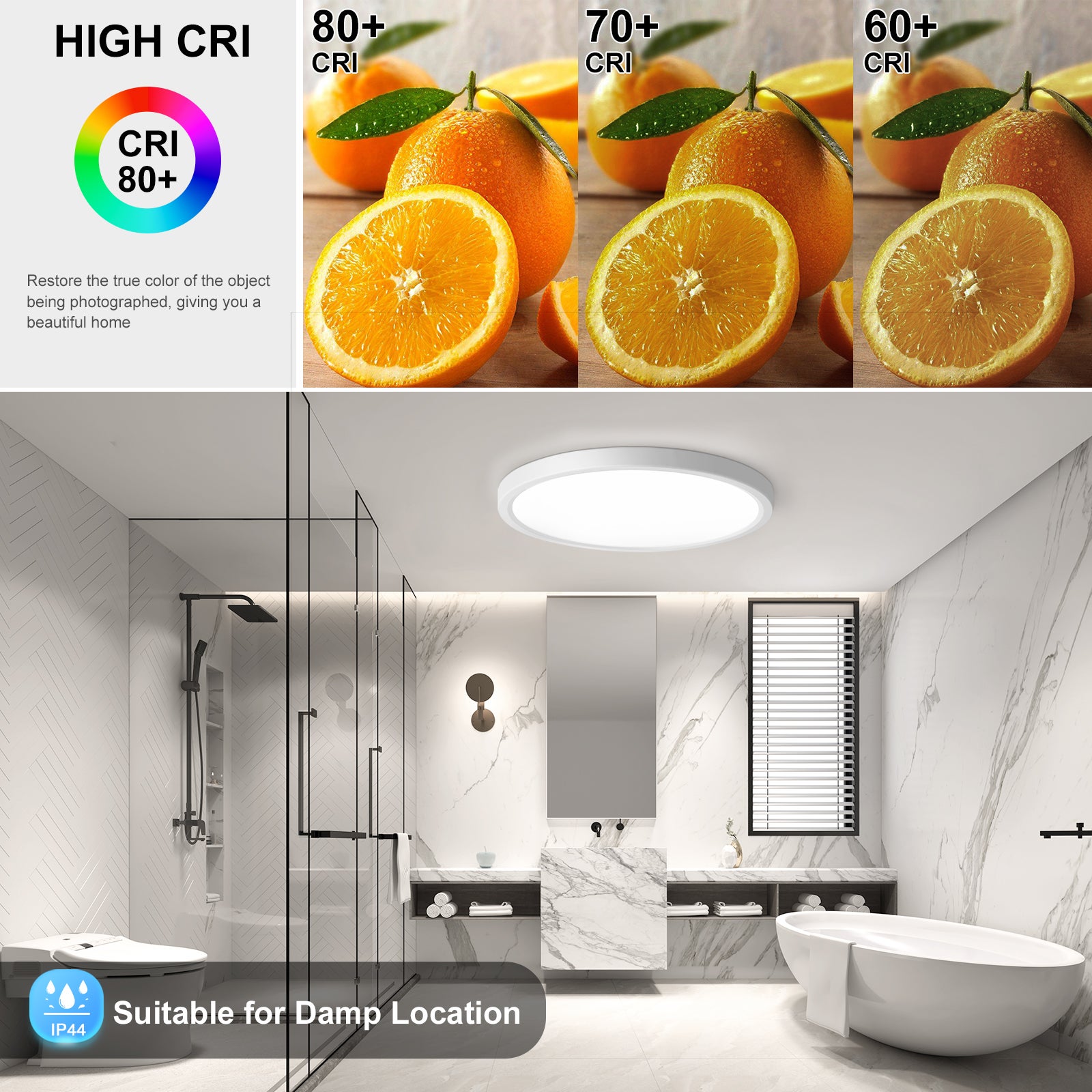 LOVHAUS Plafoniera LED Rotonda da 18 W, Con Sensore di Movimento Radar ...