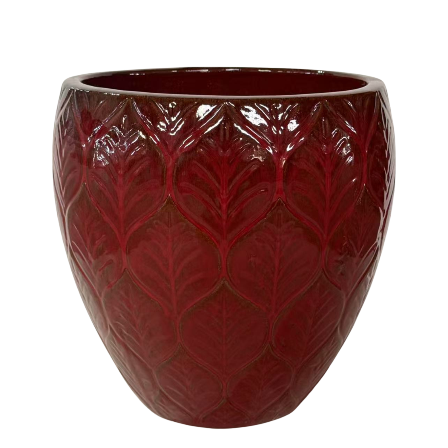 Pot grande taille d'extérieur ARTEMIS 38x38cm rouge impérial, fait main ...