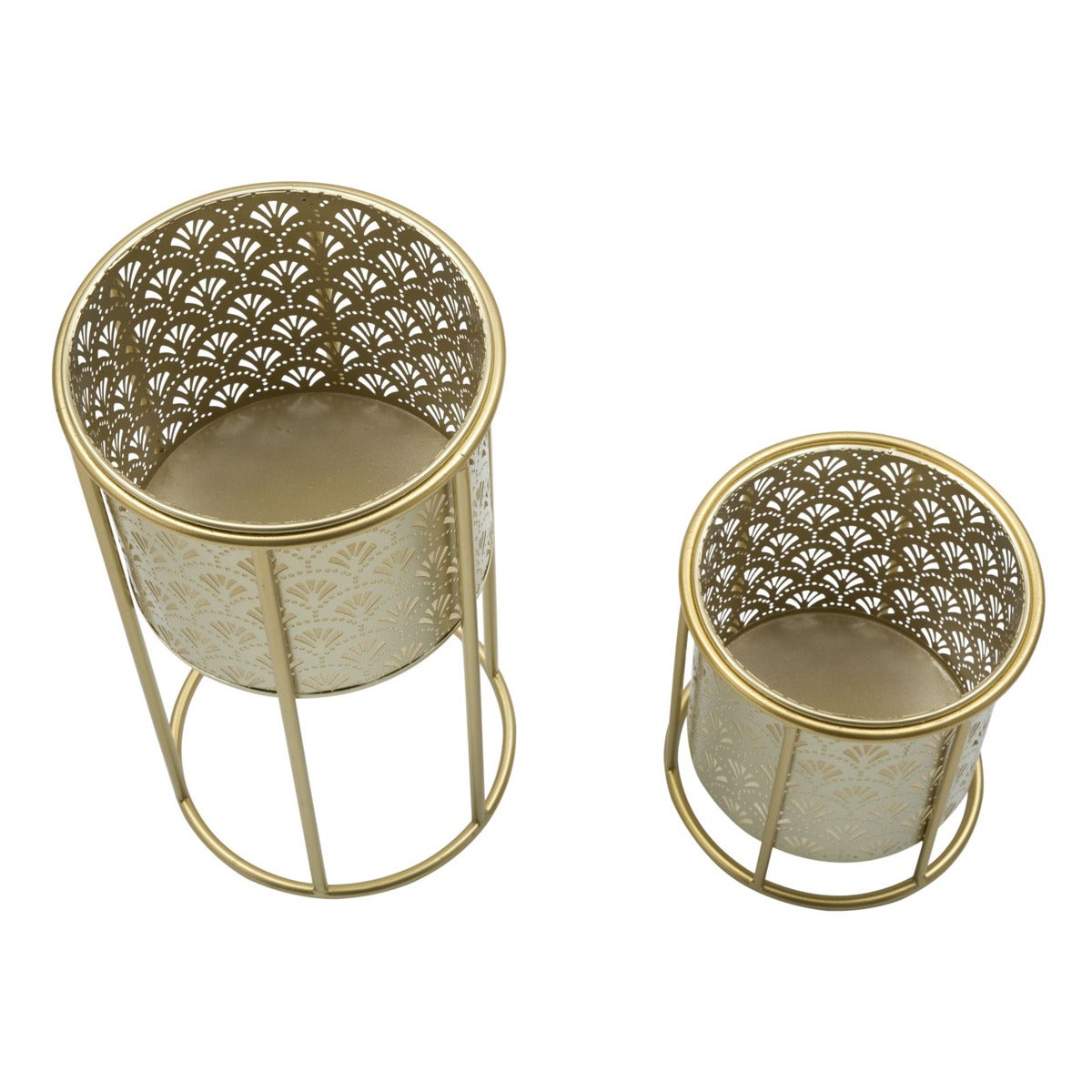 Set di 2 Vasi per Piante MF397, Metallo, Oro, Seven Design | Leroy Merlin