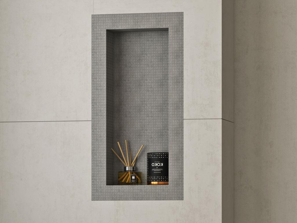 Niche de douche à encastrer et prête à carreler - 31 x 61 cm - KLARA ...