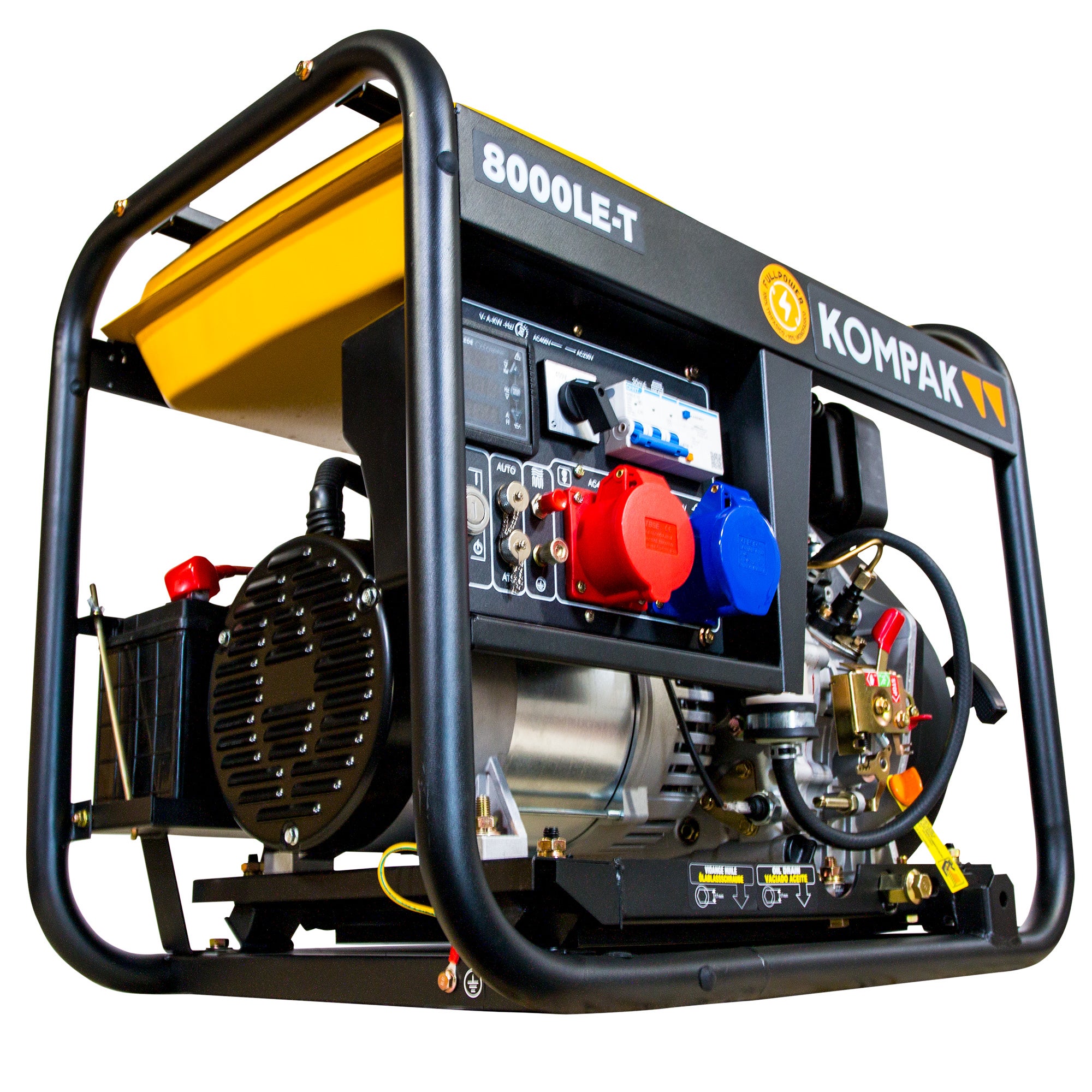 KOMPAK Groupe électrogène 6400W Diesel Mono et Tri K8000LE-T | Leroy Merlin