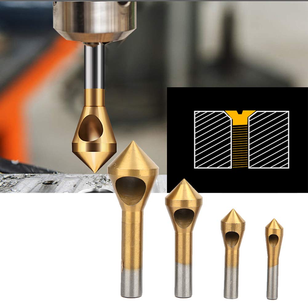 Lot de 4 dispositifs de chanfreinage pour trou incliné unique, fraise à ...