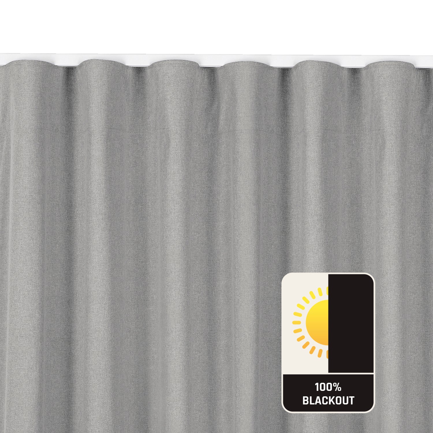 Cortina opaca con cinta fruncidora color plata 200x300 cm | Leroy Merlin