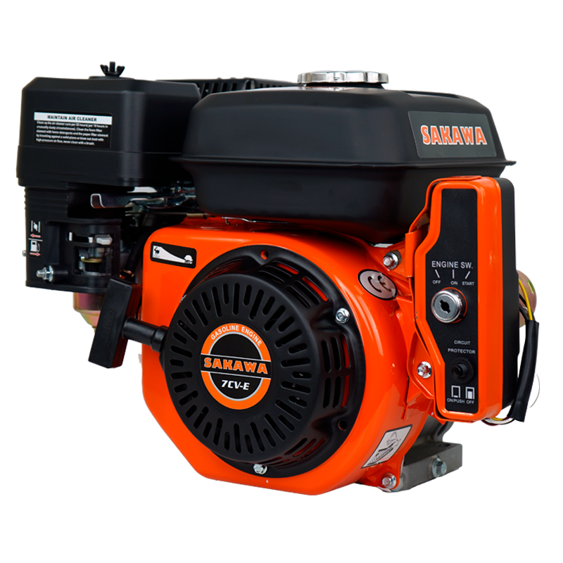 Moteur essence 4 Temps Démarrage électrique 7CV 19 mm + huile + Moteur ...