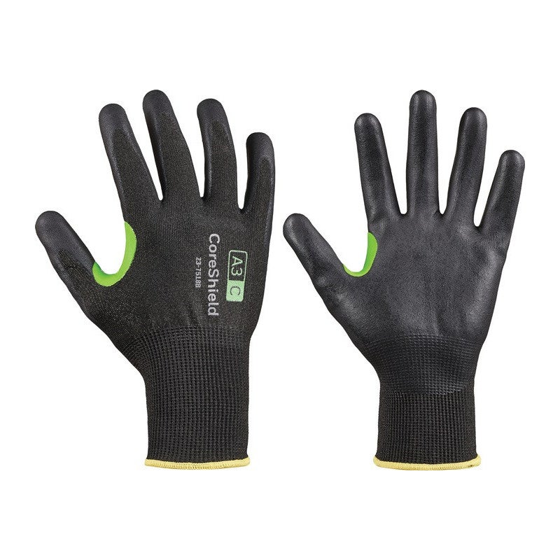 Gant de protection contre les coupures CoreShield 18G A3/C taille 8 noir EN 388 catégorie EPI II ...