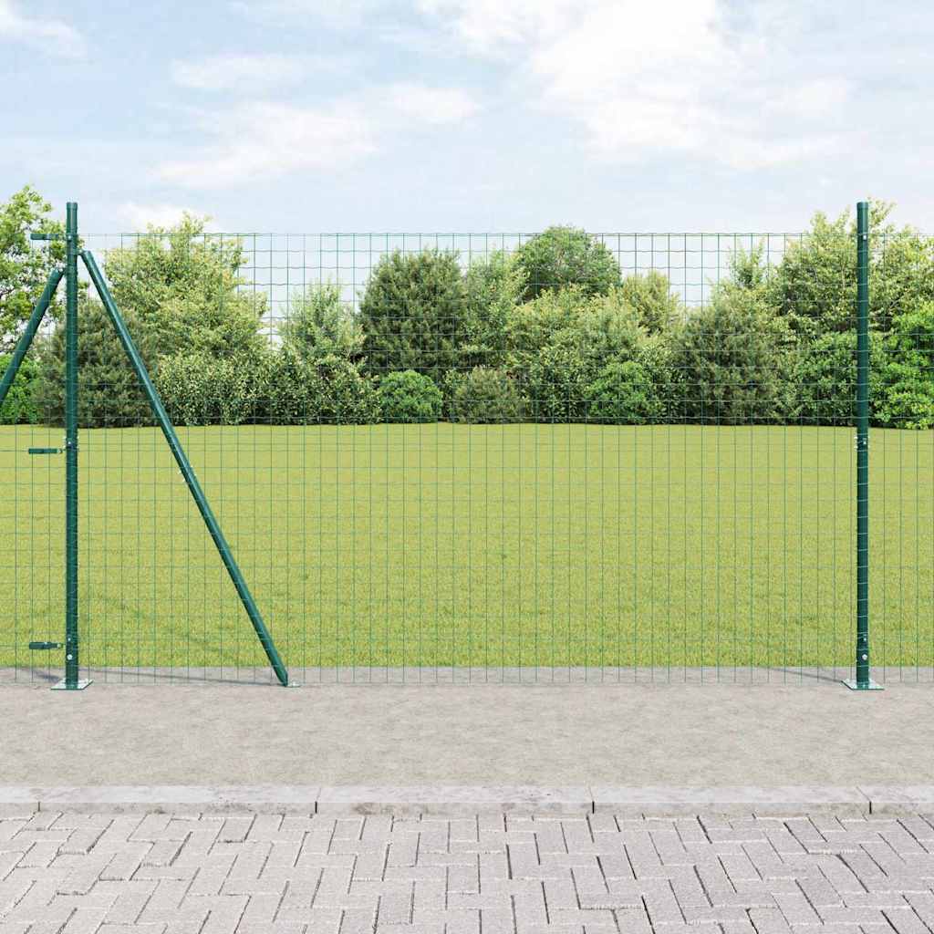 VidaXL Kit de postes de cercas Manual 13 pcs Verde Ø32mm 160 cm Metal ...