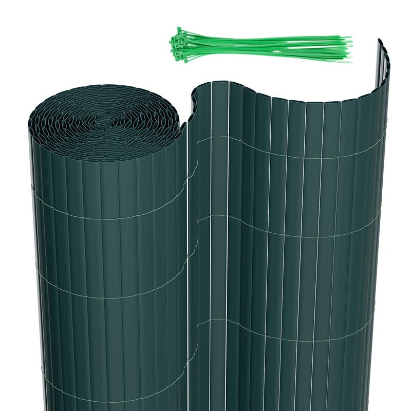 Lámina de PVC de doble cara, verde, 1 x 3 m, resistente a los rayos UV ...