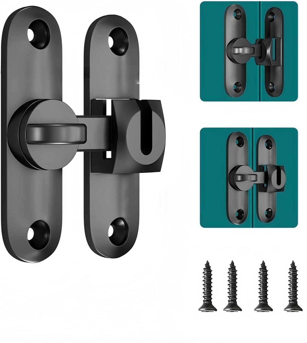 Verrous Porte Coulissante,Verrou Serrure de Porte avec 4 Vis,Loquet de ...