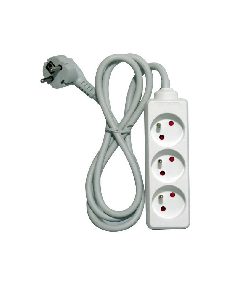 Bloc multiprise 3x16A - 3m - blanc - Chacon | Leroy Merlin