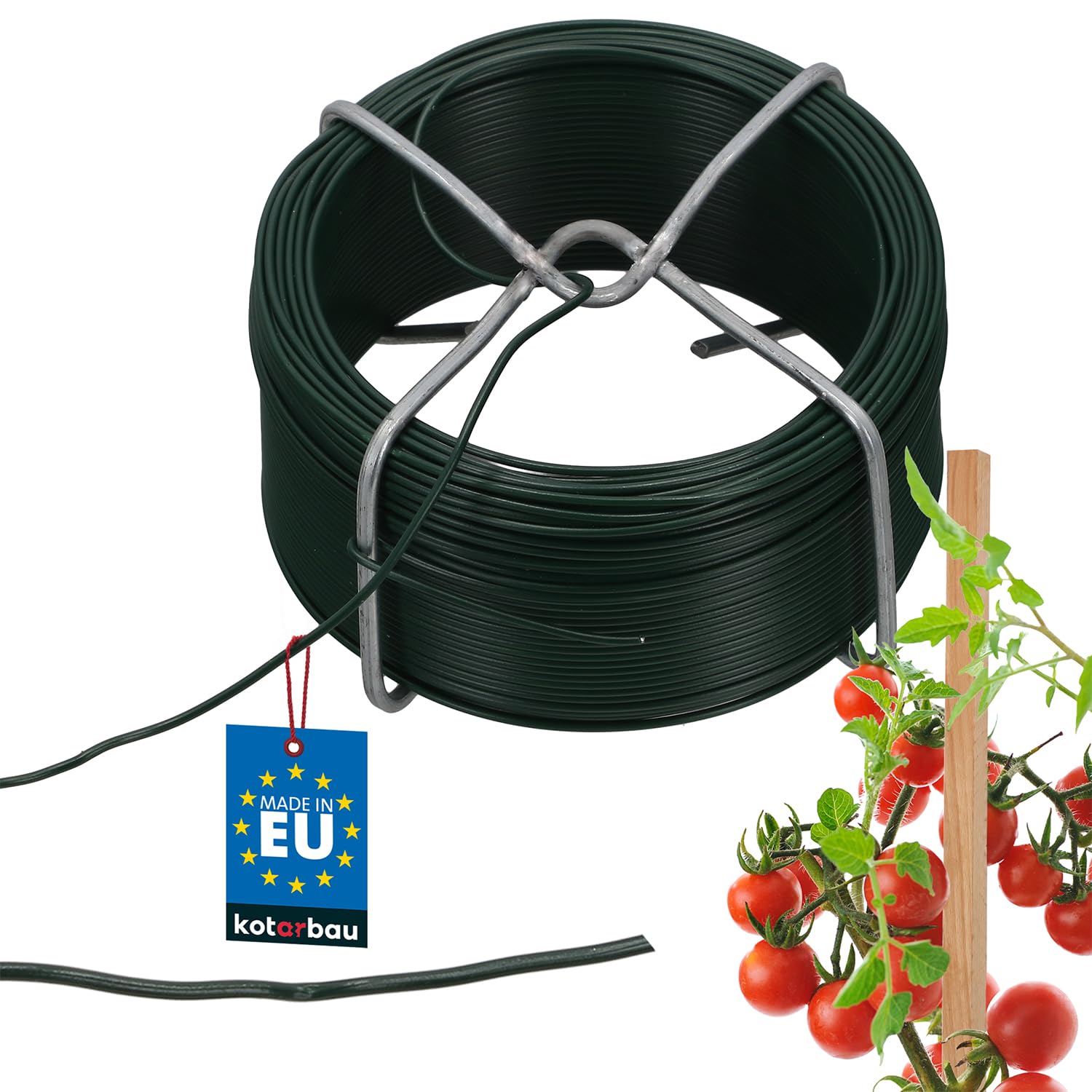 Fil de Jardin Galvanisé t gainé de PVC, diamètre 1,4 mm - 50 m - Fil de ...