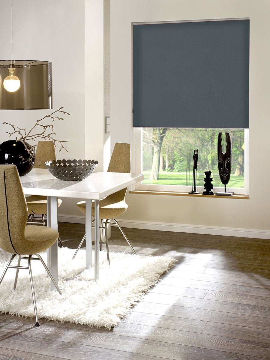 Store Enrouleur Tamisant Coloré - Noir Brillant - 60x180cm - Toile ...