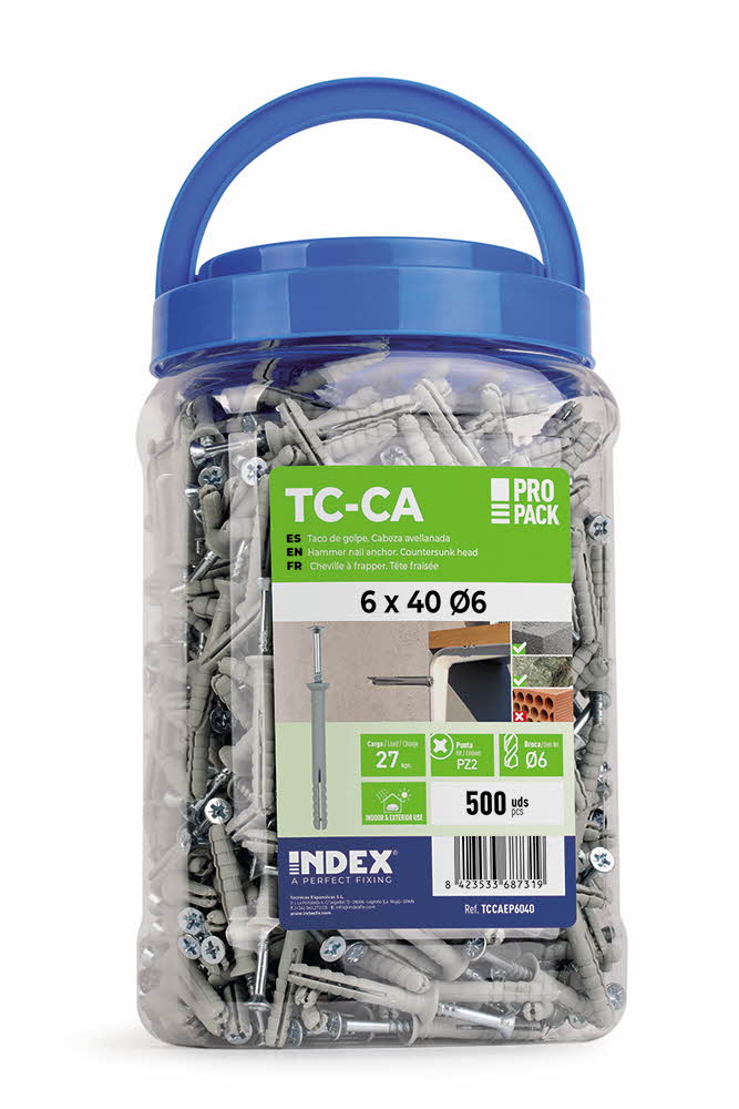 Bote de Taco clavable de poliamida 6.6 con cabeza avellanada y ...