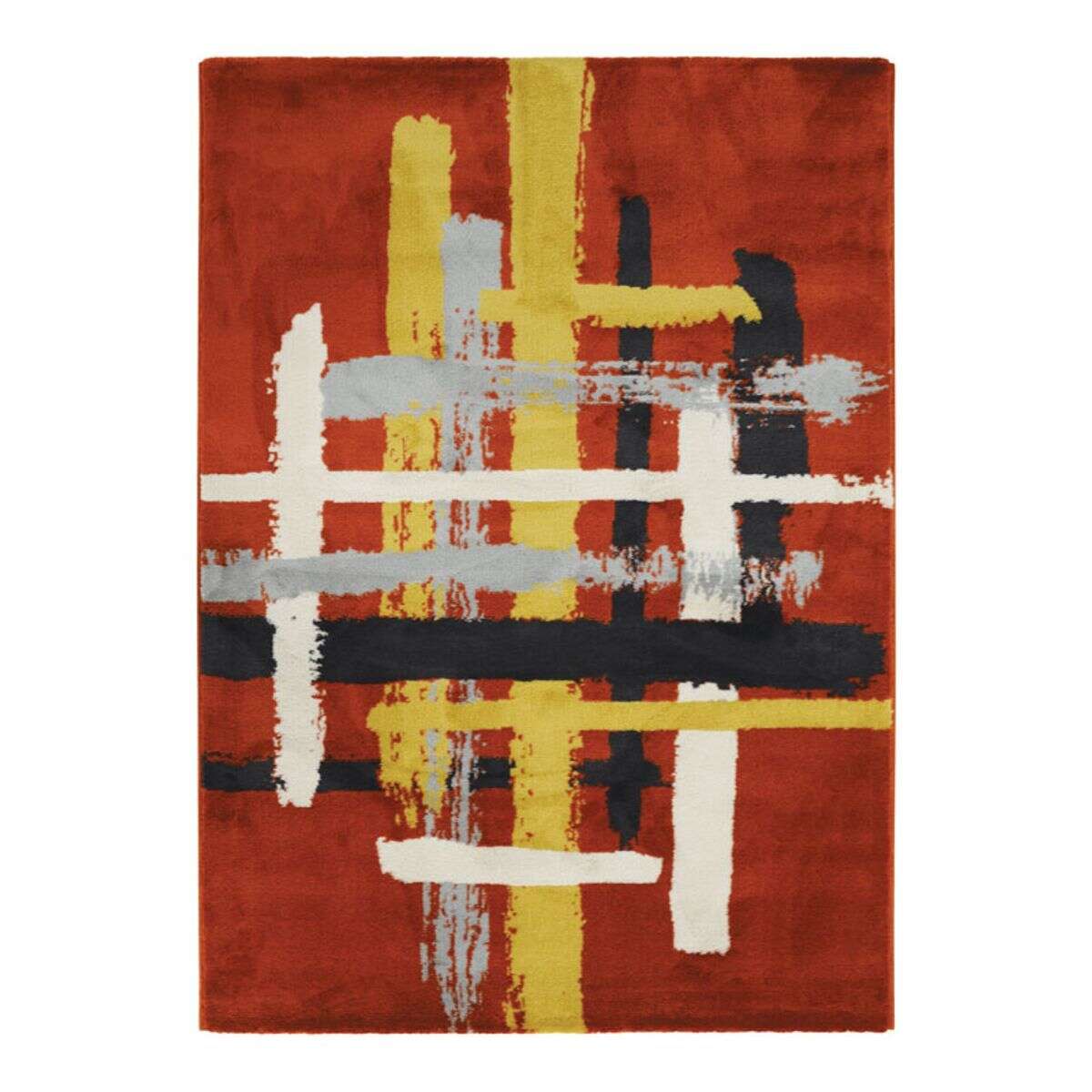 Tapis salon lumineux motif traits de peinture multicolore 120x170 ...