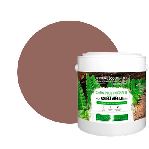Rouge Argile Rouge Argile-Peinture interieur aspect satin Natura ...