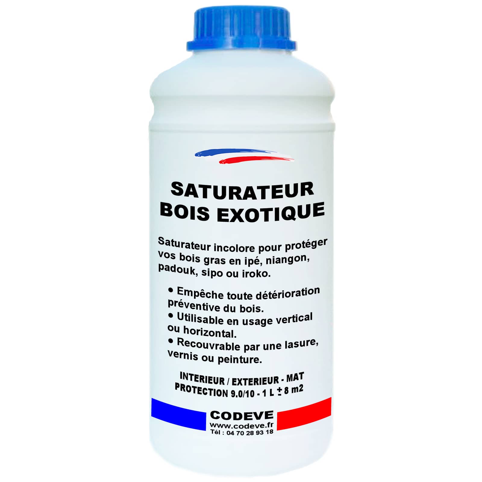 Saturateur Bois Exotique - 1 L - Codeve Bois - Pour La Protection D'un ...
