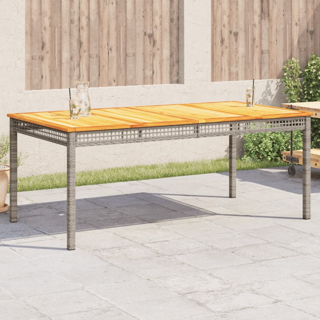 Table de jardin extensible rectangulaire en Rattan synthétique Gris ...