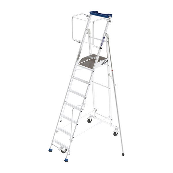 Escabeau roulant 7 marches - Hauteur max. de travail 3.78m - ERM-7 ...