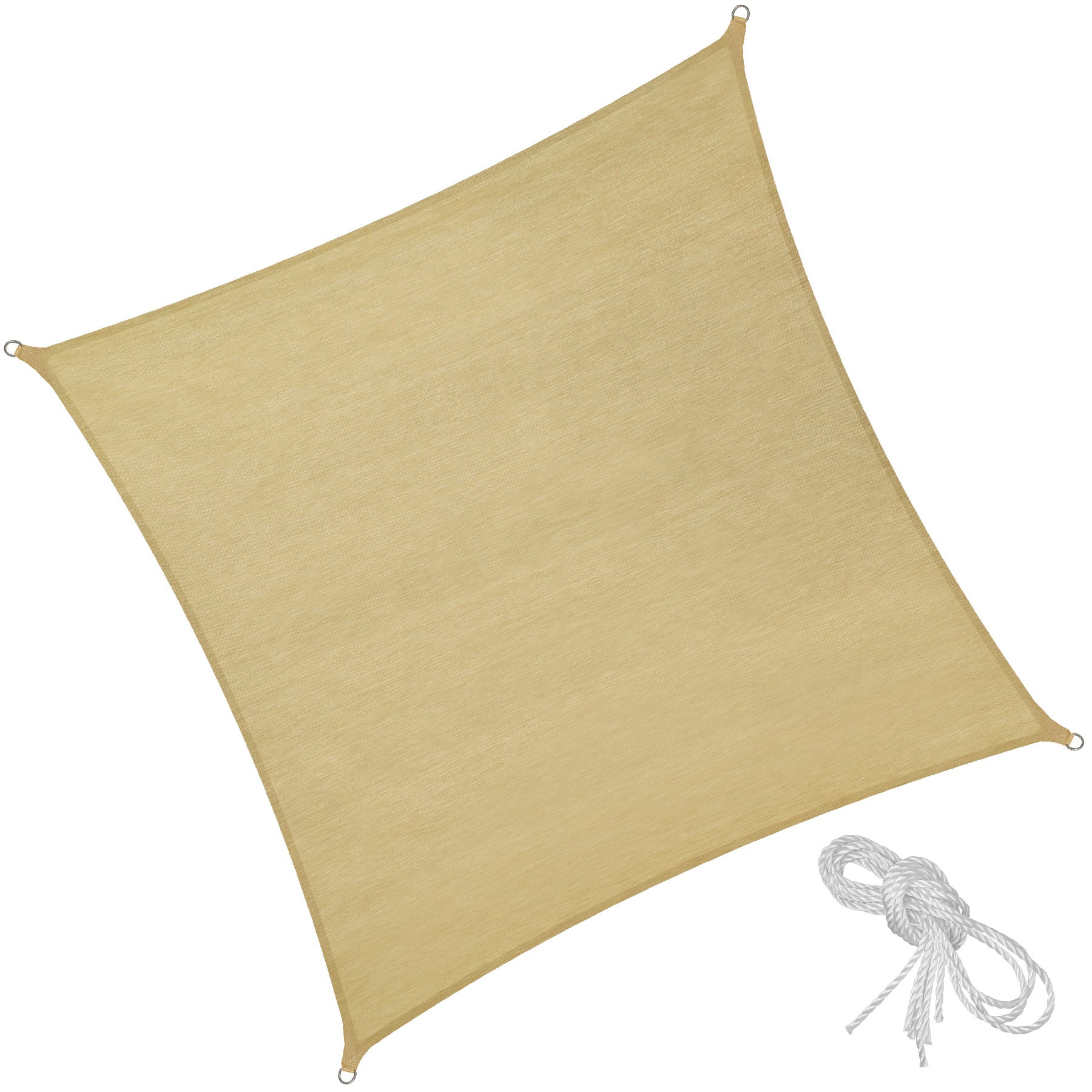 Voile d'ombrage Rectangulaire avec une protection UV 50+ beige | Leroy ...
