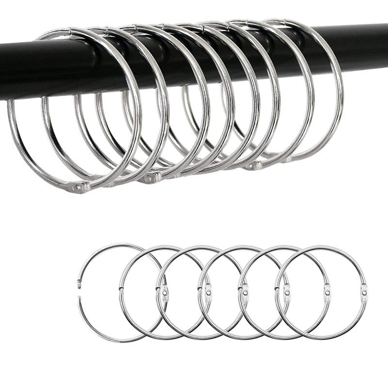 Anneaux de rideau ouvrables 30 pièces Silver 60 mm | Leroy Merlin