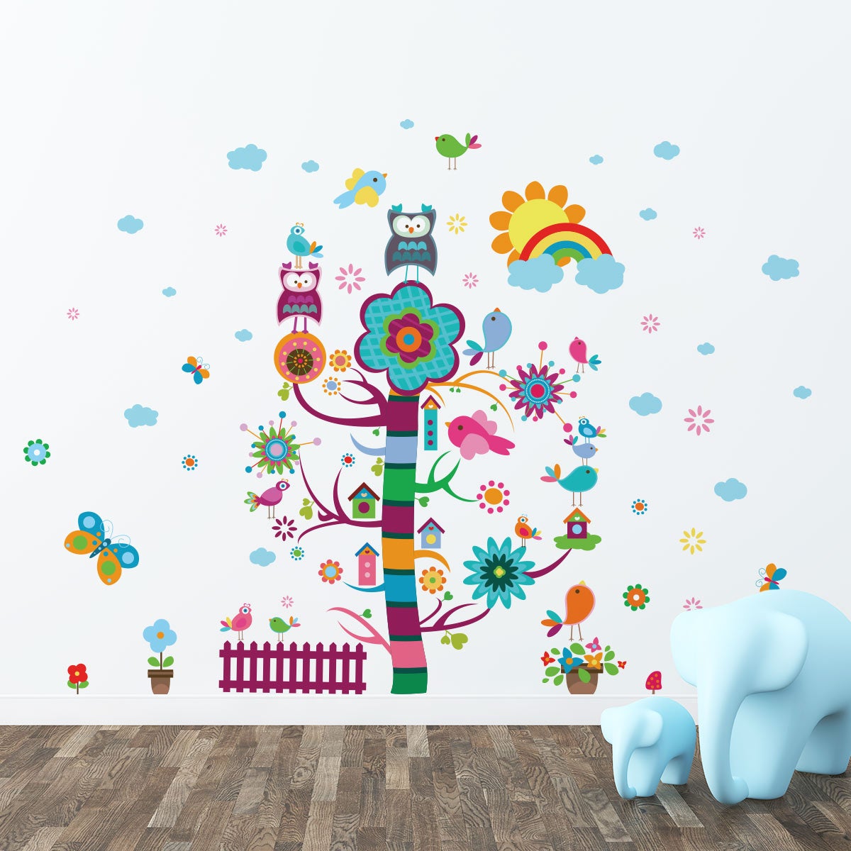Stickers muraux | Sticker Mural Autocollant - ENFANT ARBRE MAGIQUE ...