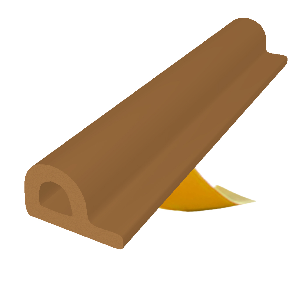 Joint autocollant EPDM P 9x5,5 mm marron pour fenêtres et portes 80 m ...