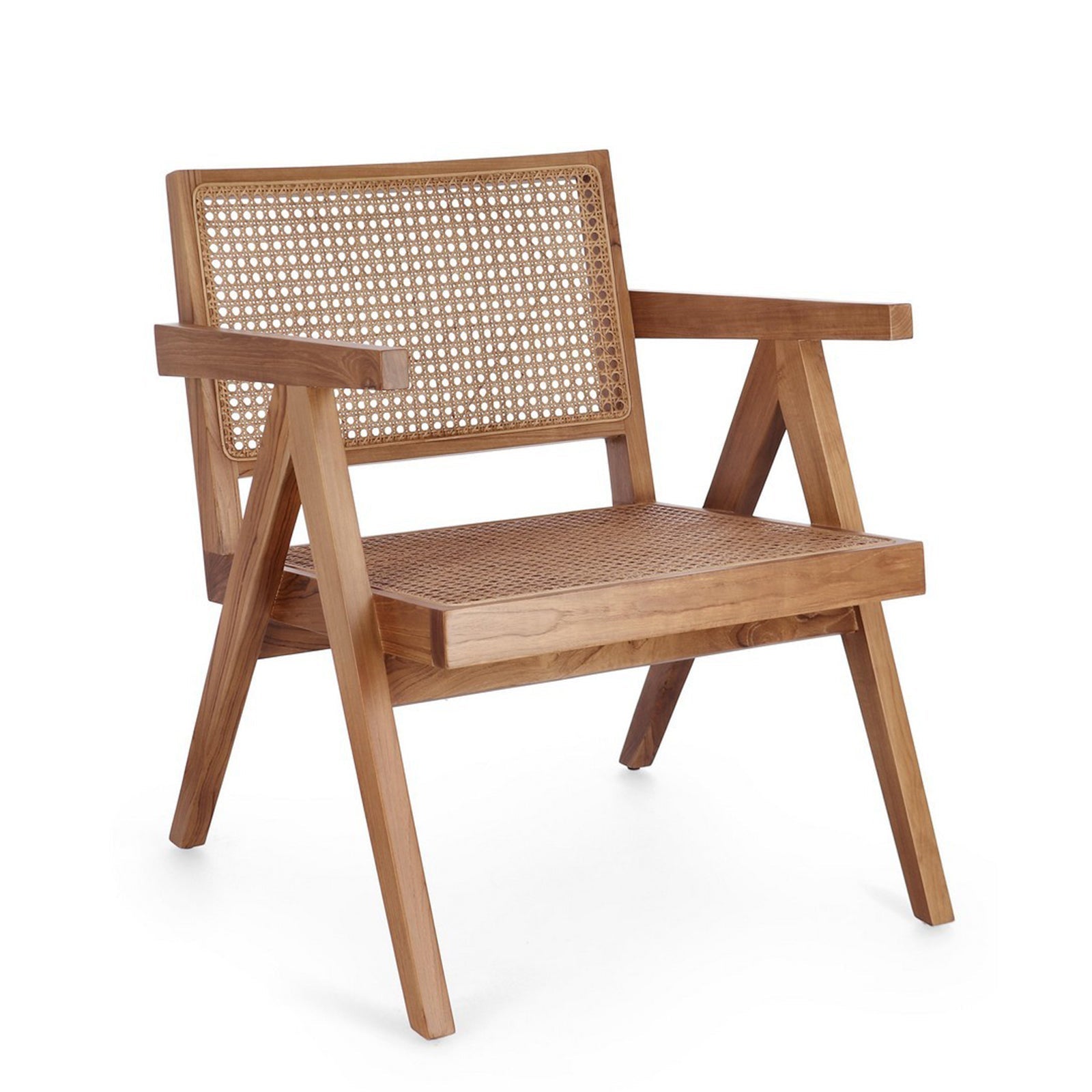 Poltrona "Galia" per interno, Legno Teak, Finitura Naturale Con Vernice ...