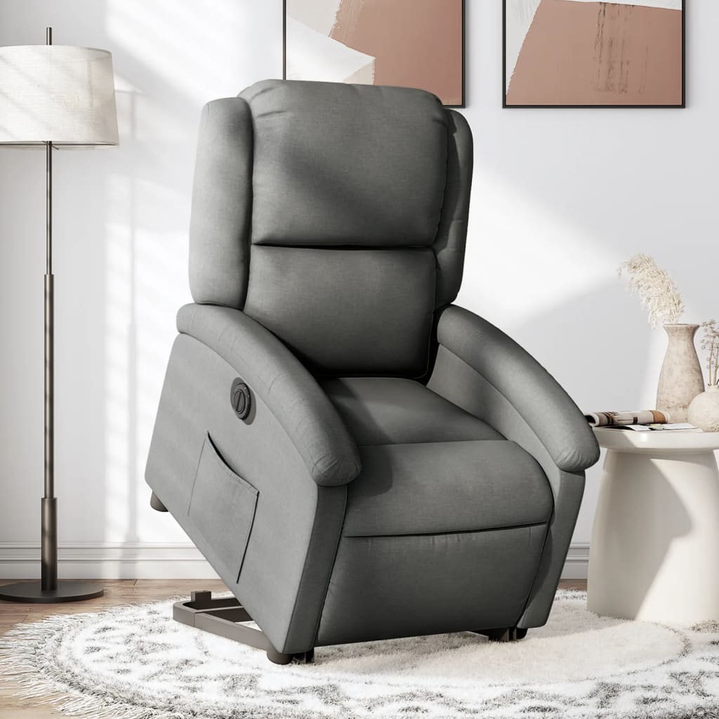 Fauteuil inclinable électrique gris foncé tissu | Leroy Merlin
