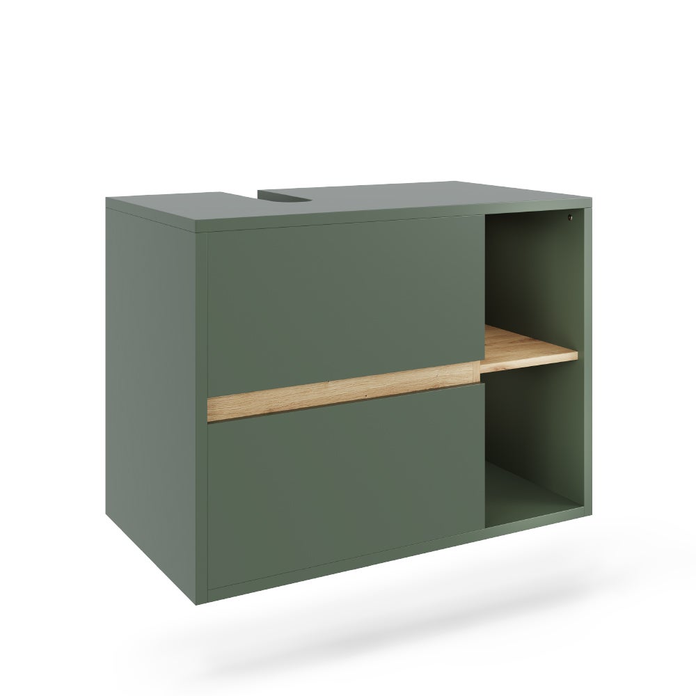 Vicco Mobiletto per lavabo Viola, Verde/Artigianale, 80 x 60 cm con 2 ...