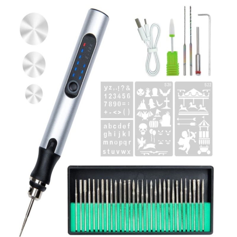 Stylo de micro-gravure E109 à trois vitesses, rechargeable et sur ...