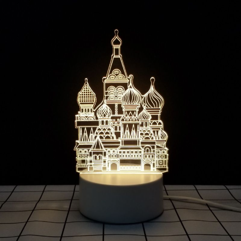 3D Enchanted Castle Glow Lamp, 1W | Leroy Merlin