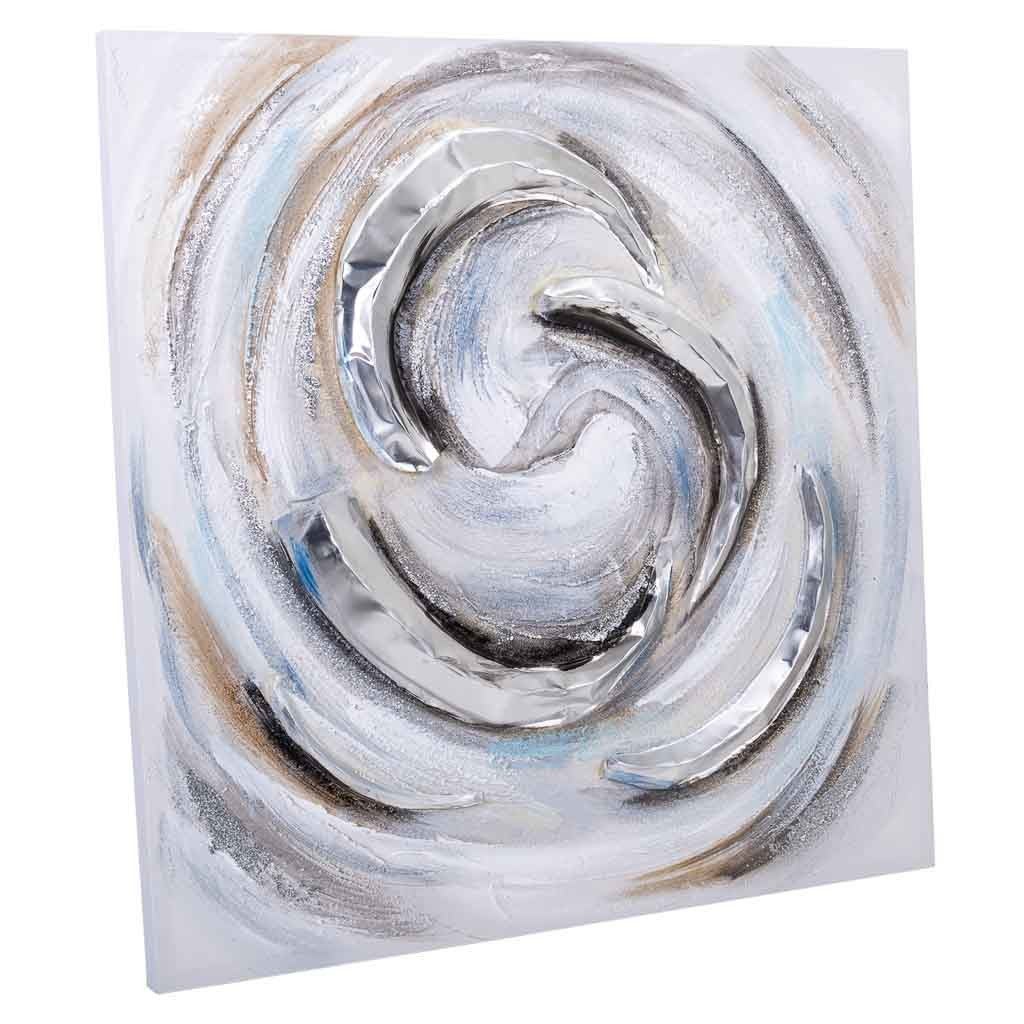 Cuadro con relieve pintado a mano 80x80x3 | Leroy Merlin