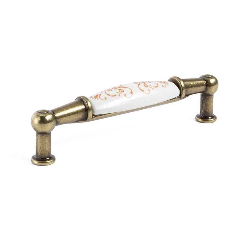 Pomo porcelana trilla ø35 h28 gres/bronce acabado bronce distancia 96 ...