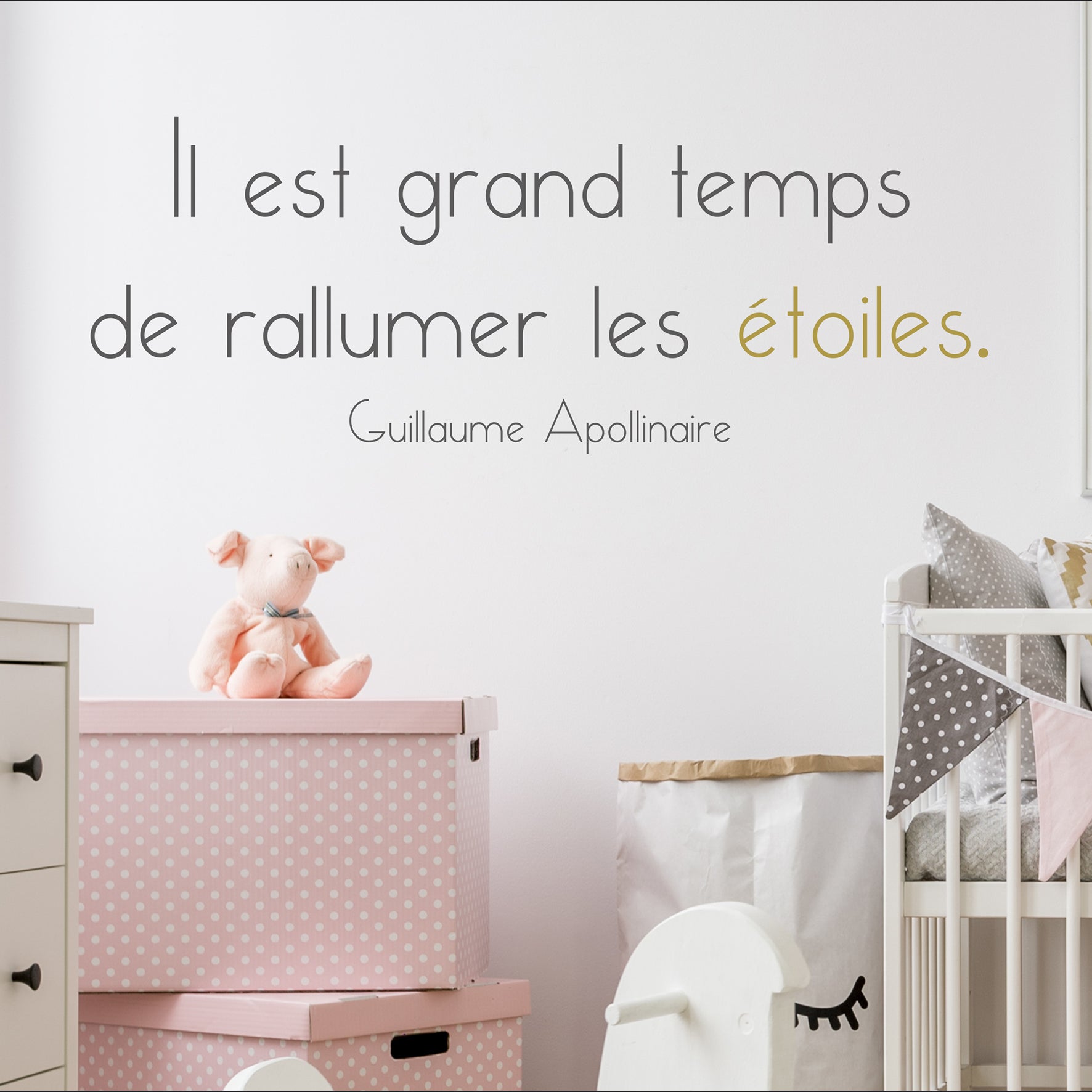 Sticker autocollant décoratif, citation il est grand temps de rallumer ...