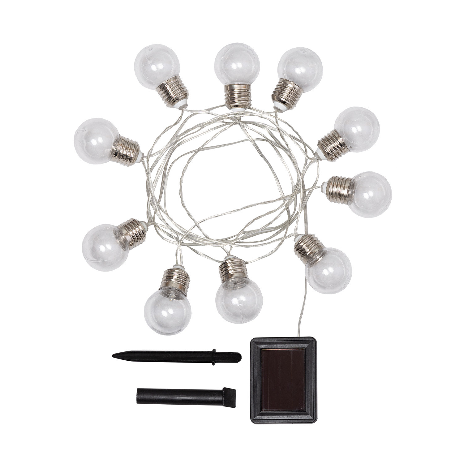 Ledkia Guirnalda de Bombillas LED Solar Galilei 2m 3000K Blanco Cálido ...