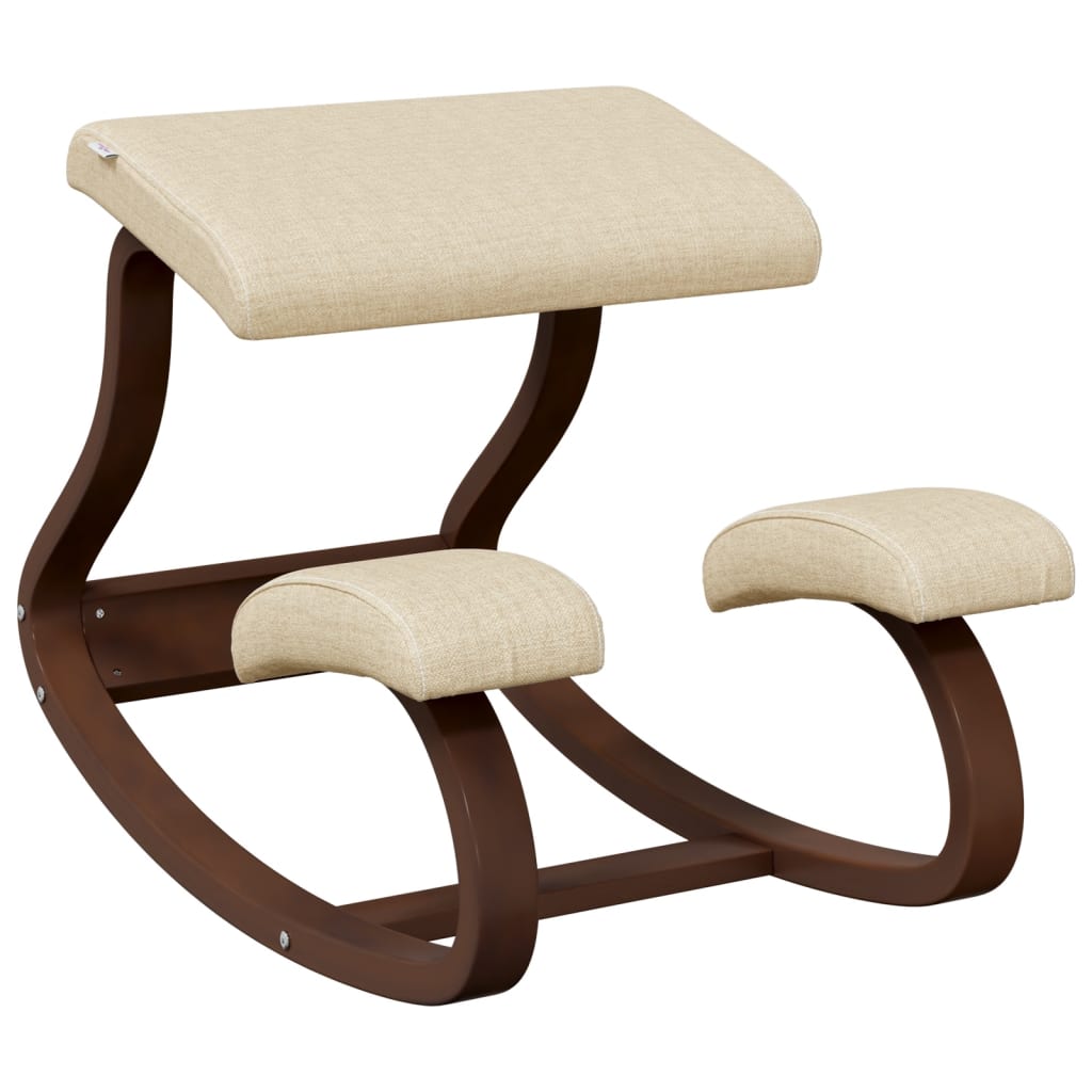 Chaise de salon | Chaise assis-genoux crème 48x71x51 cm contreplaqué de ...
