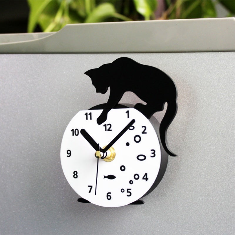 Reloj magnético gatito, resina natural, Reloj magnético de nevera, gato ...