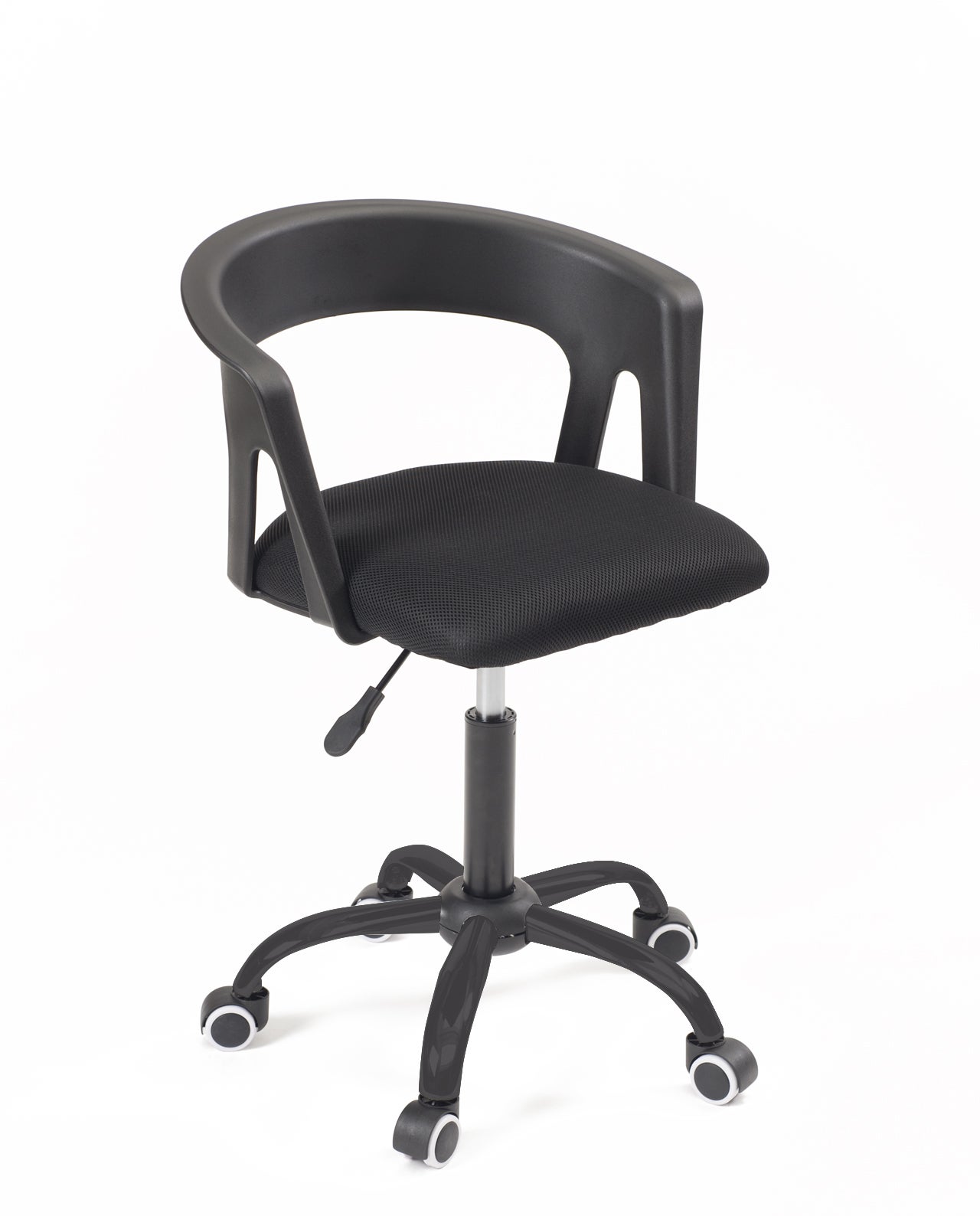 Silla de Oficina Regulable con Ruedas y Reposabrazos AYA Negro | Leroy ...