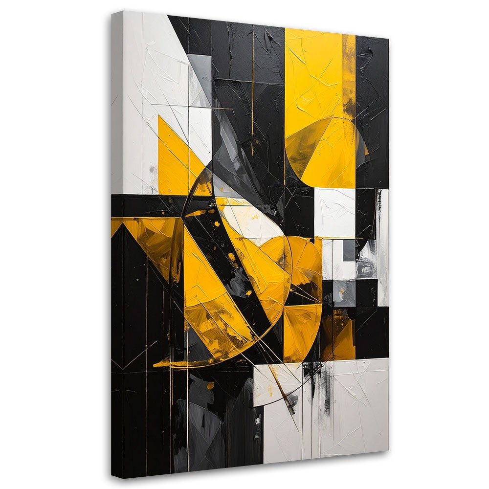 Tableaux Formes géométriques abstraction jaune 60x90 | Leroy Merlin