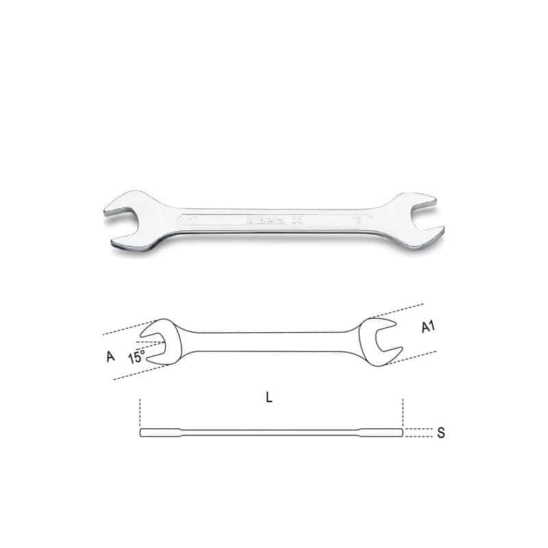 BETA Chiave a Forchetta Doppia Acciaio Cromato - Uni-ISO 10102 din 3110 ...