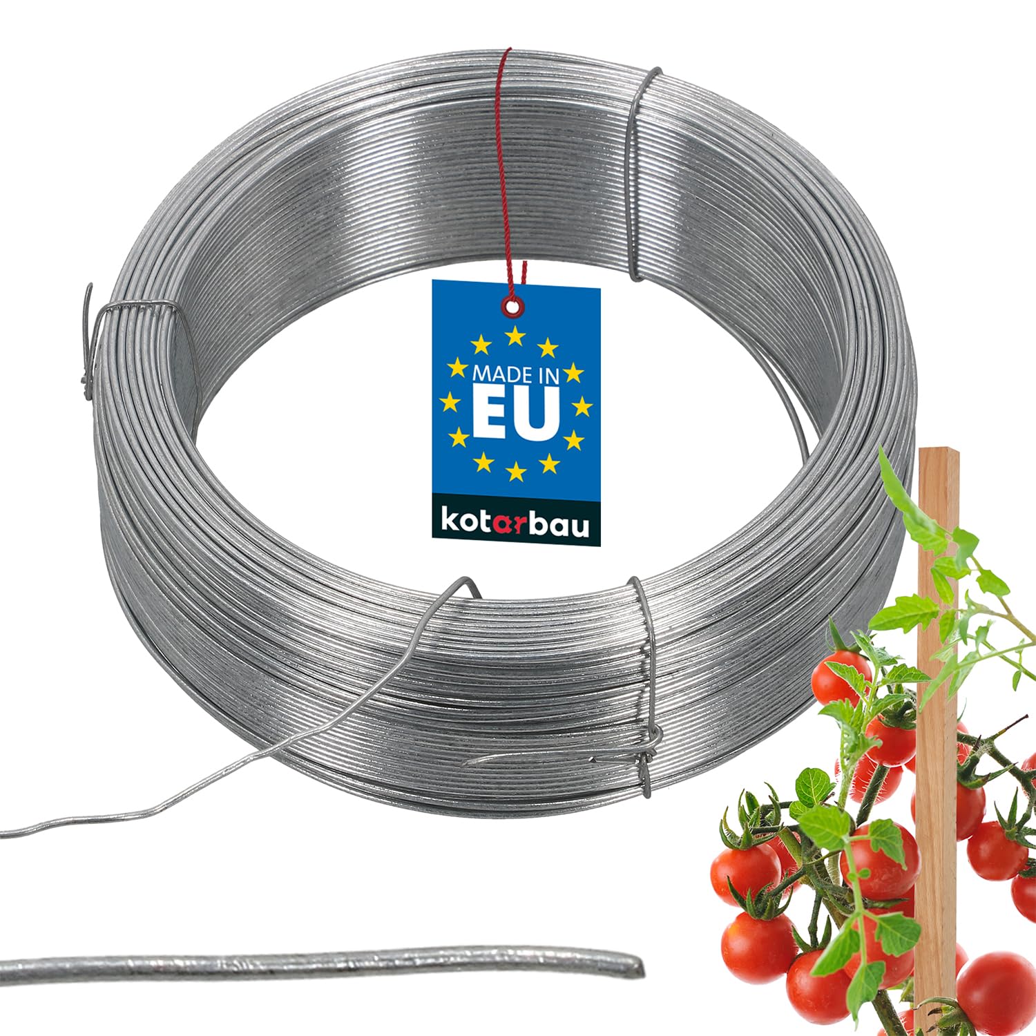 Fil de Jardin Galvanisé, diamètre 1,2 mm - 100 m - Fil de Serrage - Fil ...