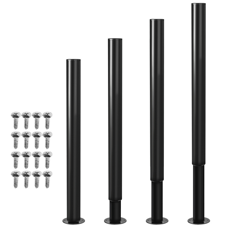4X Pieds de meuble 70-110cm Extensible（Noir） Pieds de socle Pied de ...