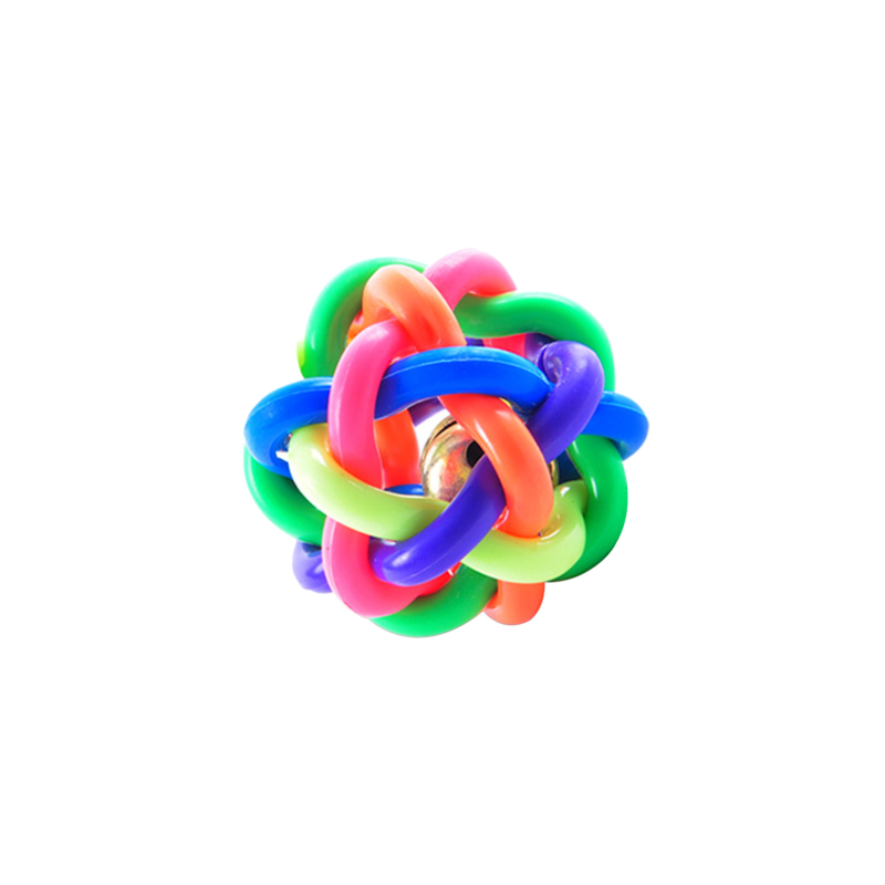 Balle clochette animal douce caoutchouc chiot arc-en-ciel diam 6/7/9 cm ...